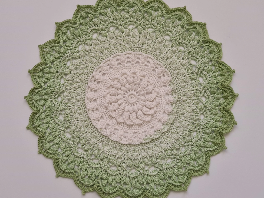 Large crochet table doily Newborn props Vintage style round - Inspire Uplift
