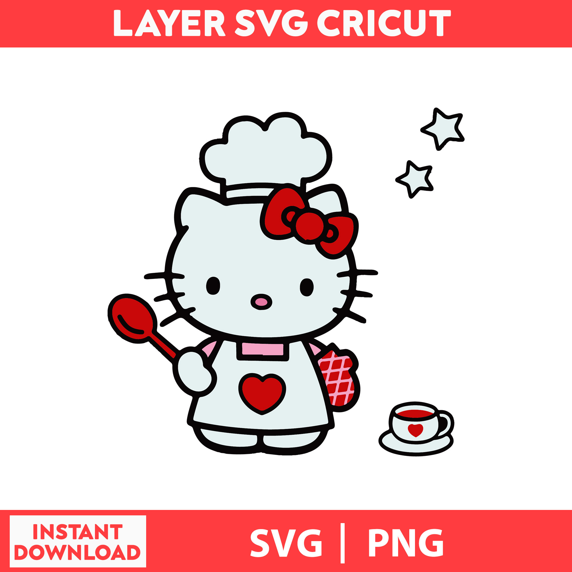 Hello Kitty Yummy, Cute Cat Svg, Kitty Svg, Kawaii Kitty Cli | Inspire ...