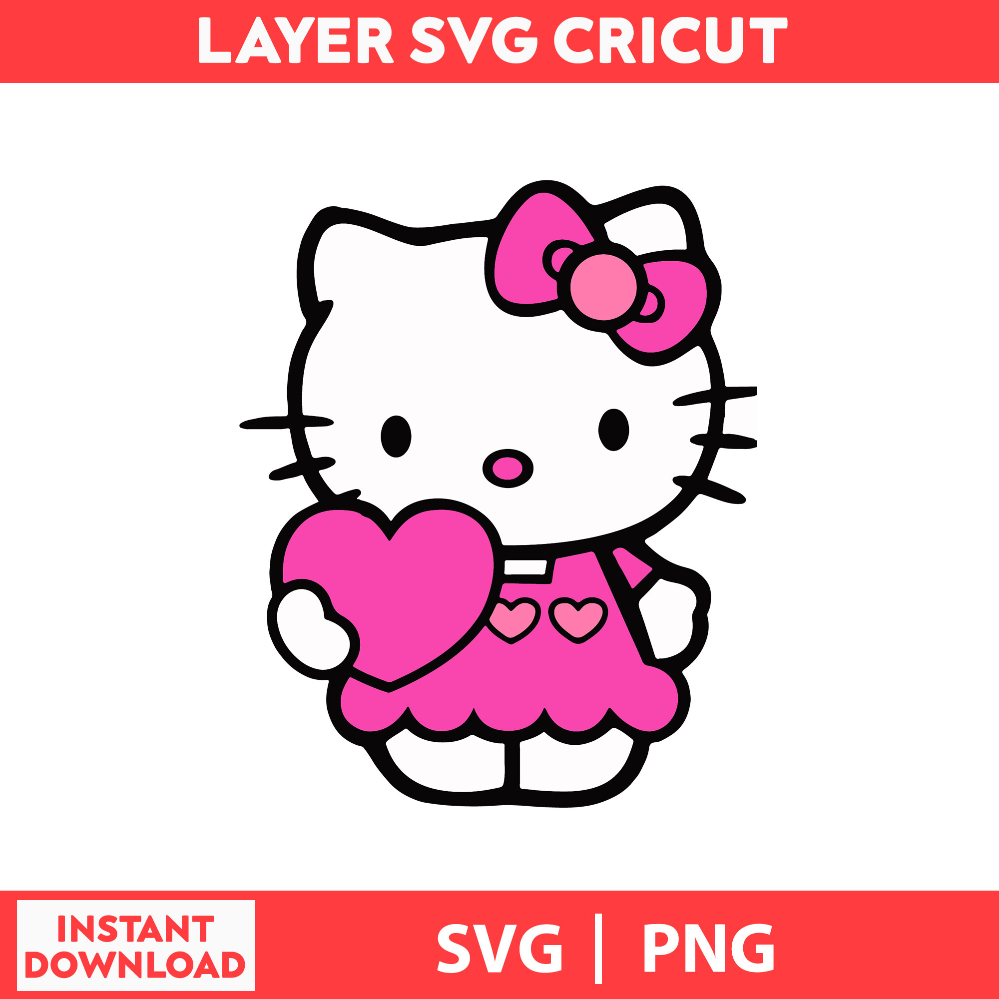 Happy National Hello Kitty, Cute Cat Svg, Kitty Svg, Kawaii | Inspire ...