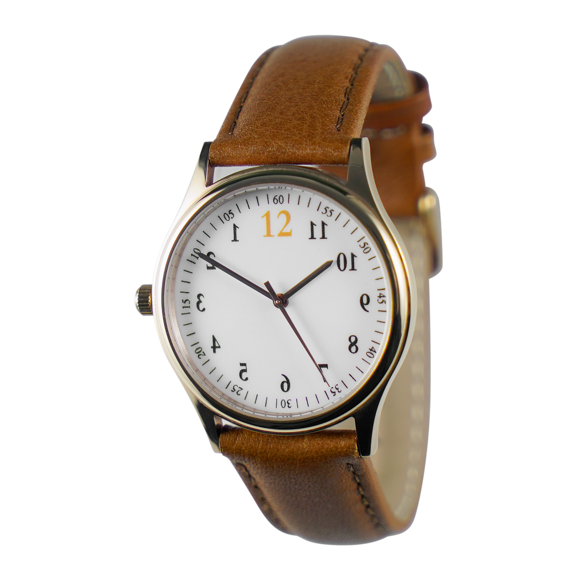 Backwards Watch Numbers Rose Gold Personalized Watch Free Sh - Inspire ...