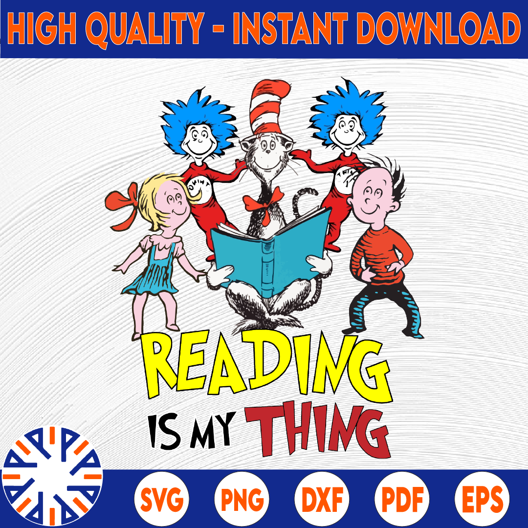 Reading Is My Thing Read Across SVG png, dxf Cricut, Silhoue | Inspire ...