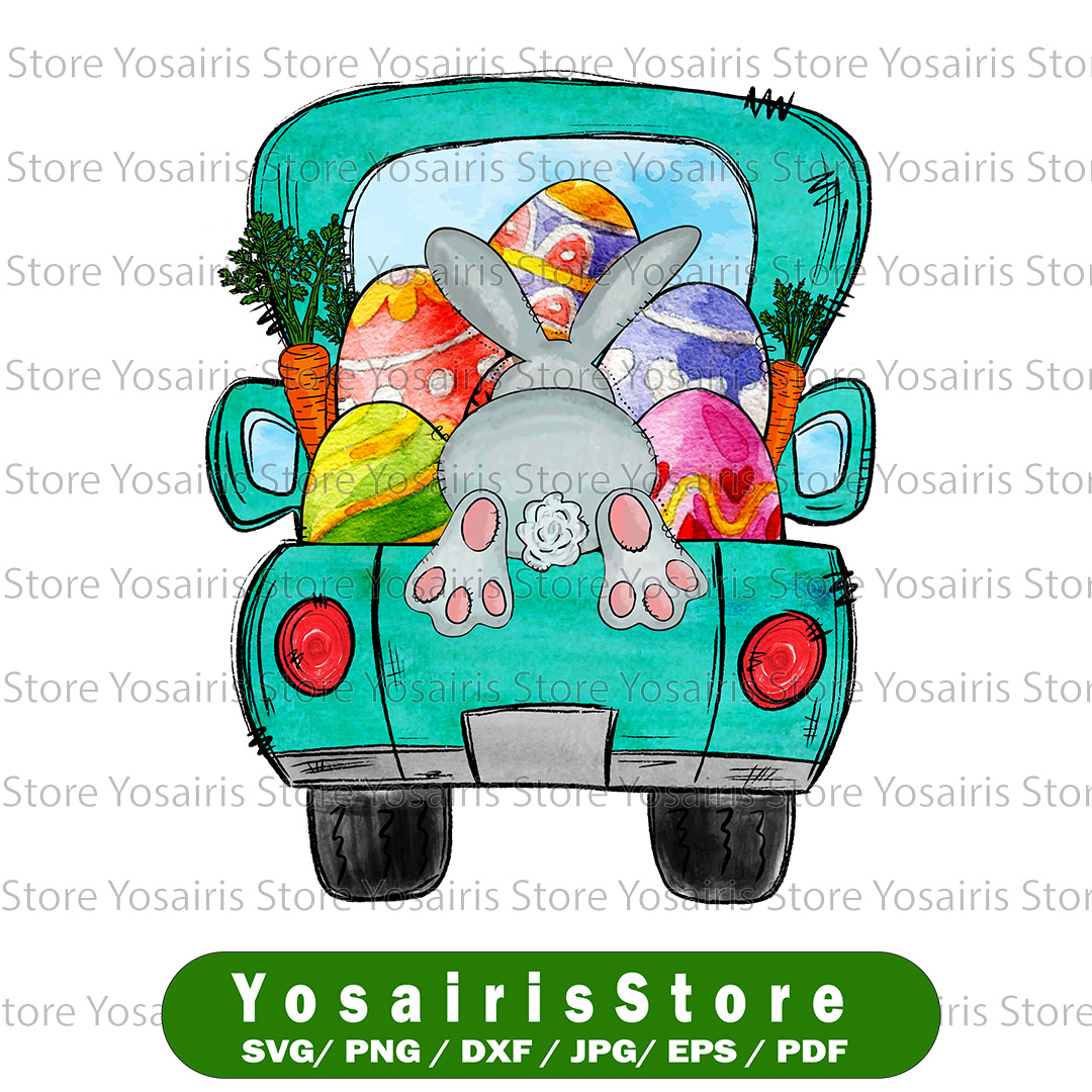 Easter png, Easter truck PNG, Easter bunny sublimation, bunn | Inspire ...