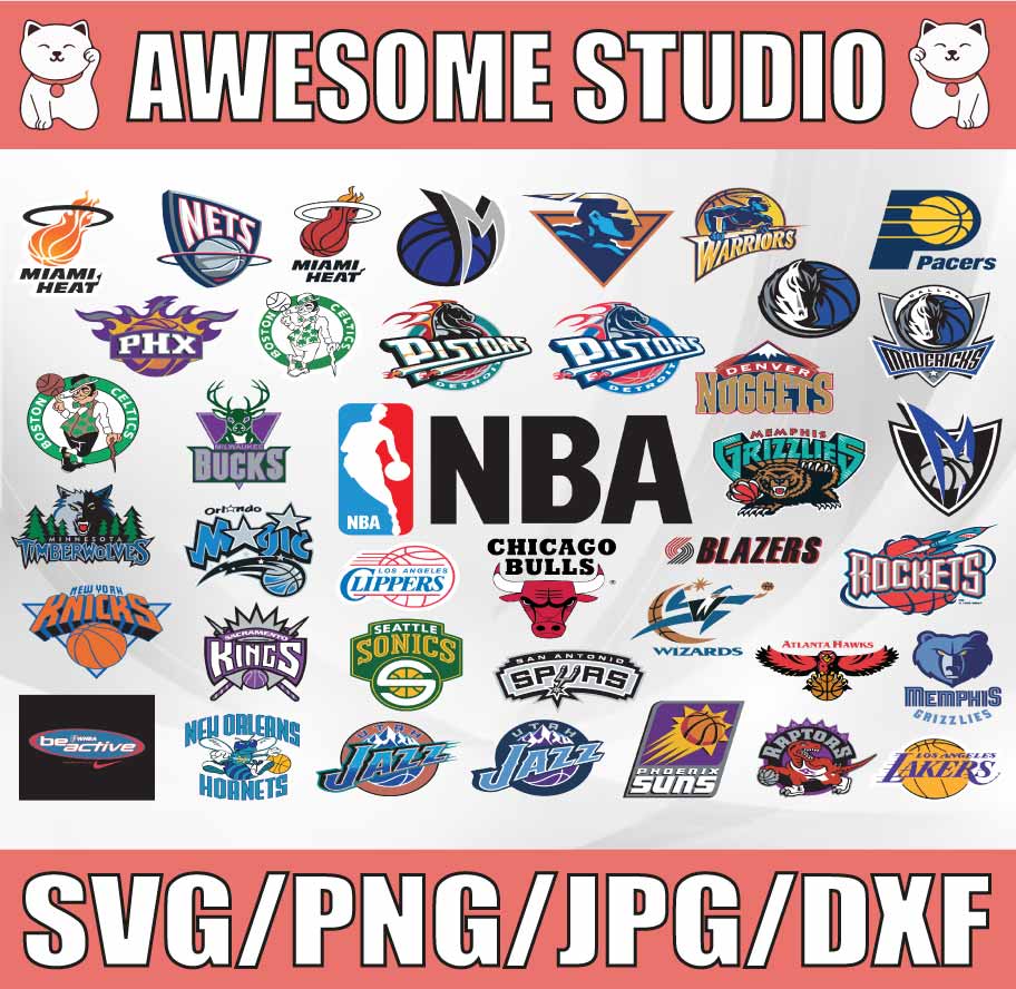 NBA Logo Bundle SVG, Nba Svg, Basketball svg, Sport Svg, Log | Inspire ...
