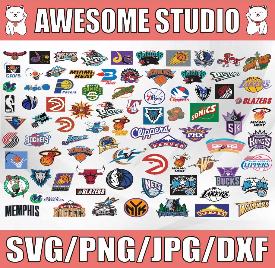 NBA Logo Bundle SVG, Nba Svg, Basketball svg, Sport Svg, Log | Inspire ...