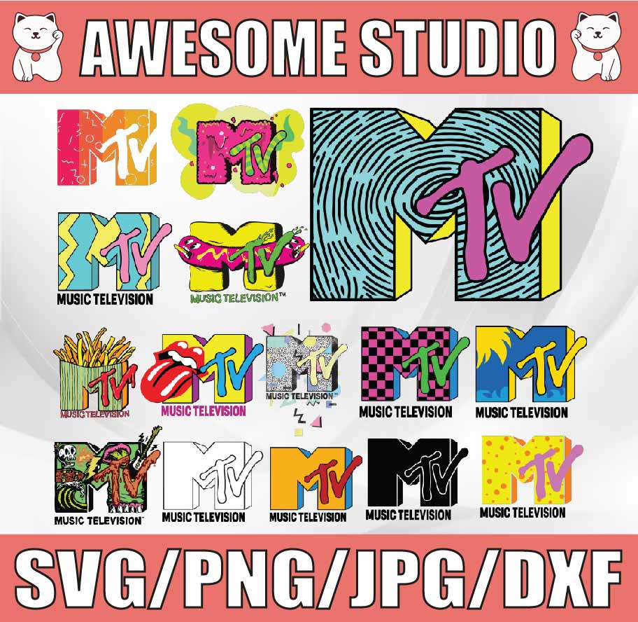 MTV Bundle SVG, PNG Cricut Ready, Cut Files, Digital Vector | Inspire ...
