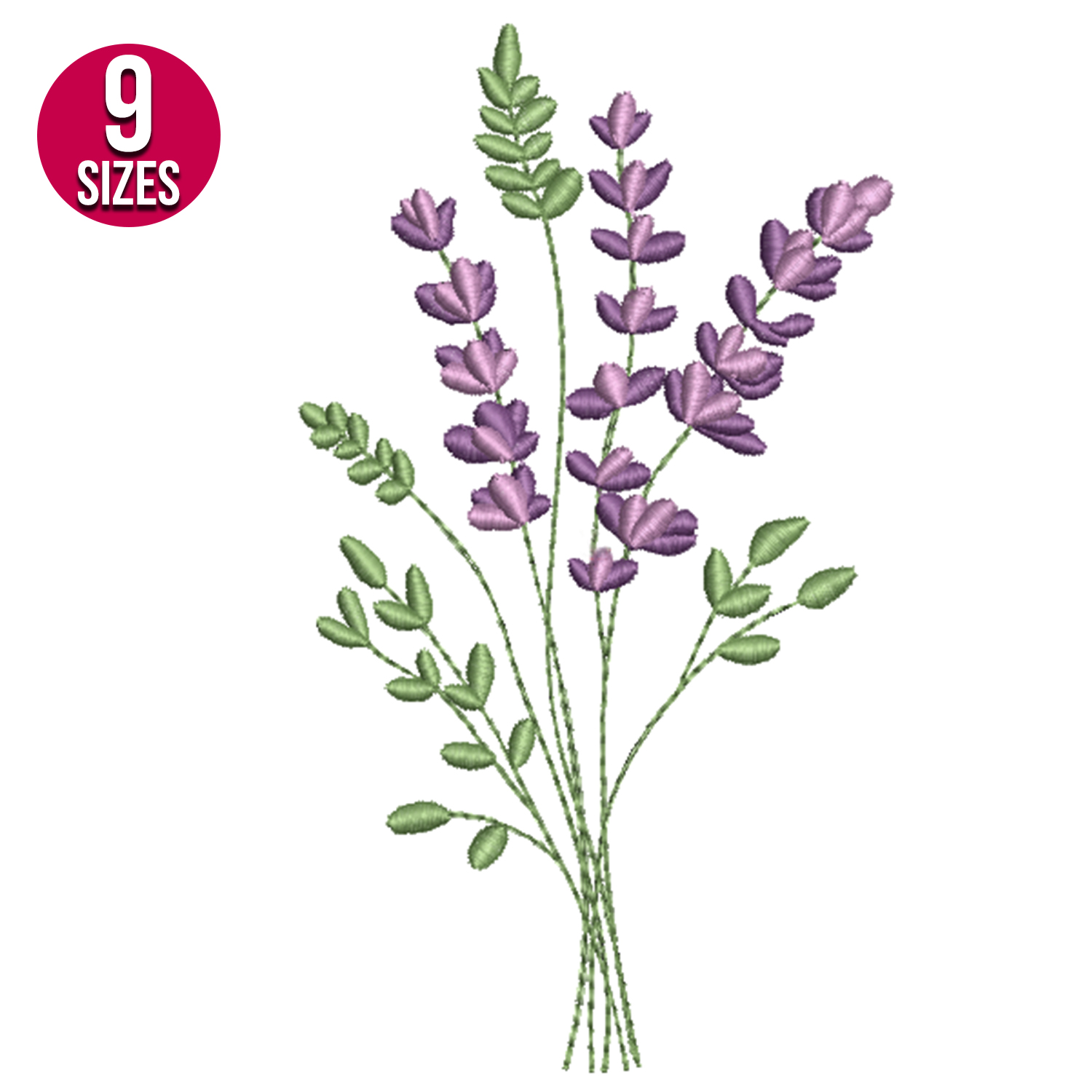 Lavender Bunch embroidery design, Machine embroidery design, - Inspire ...