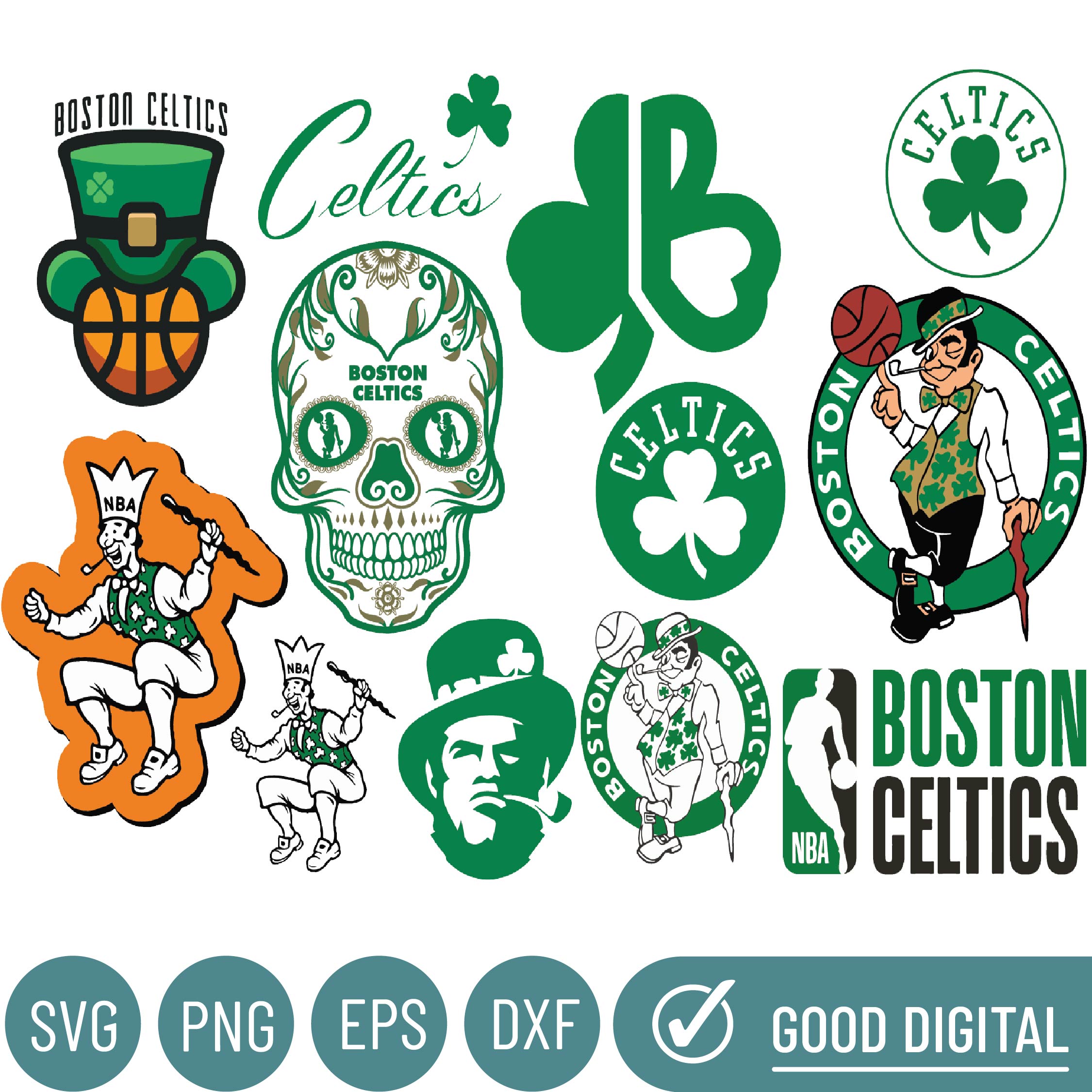 Celtic Baston Svg Vector Bundle, NBA Svg, Png, Dxf, Bundle S - Inspire ...
