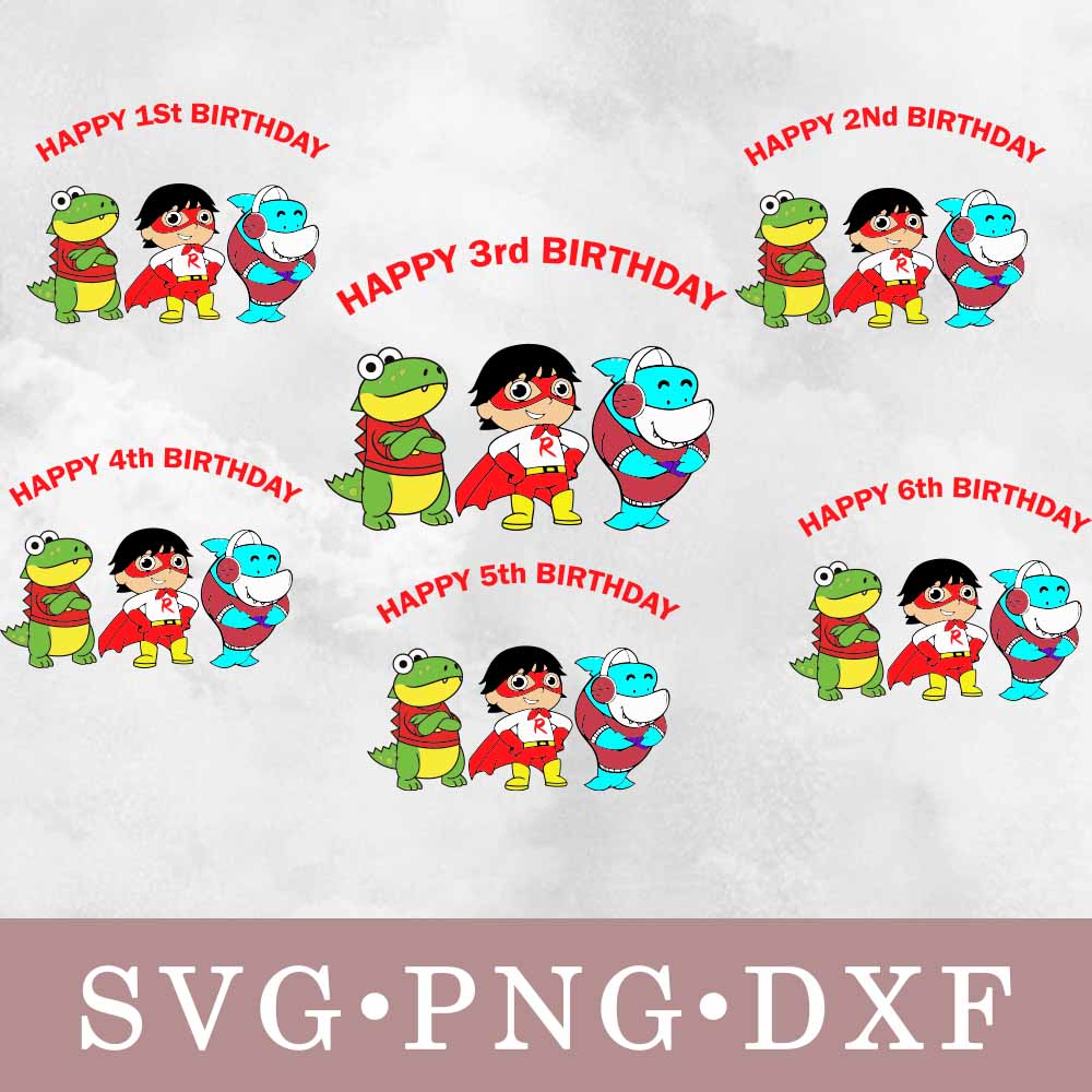 Ryan's World svg, Ryan's World birthday svg, png, dxf | Inspire Uplift