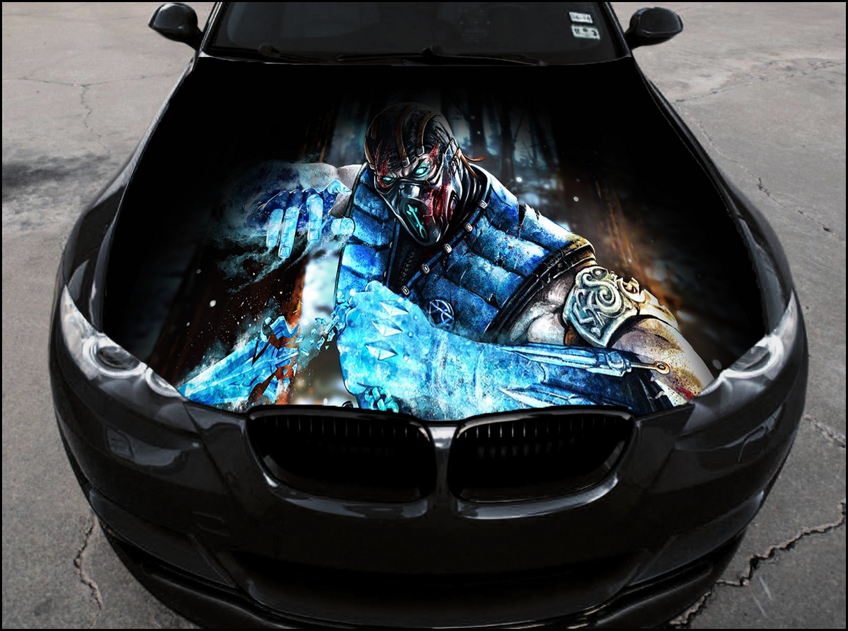 Vinyl Car Hood Wrap Full Color Graphics Decal Sub-Zero Stick | Inspire ...