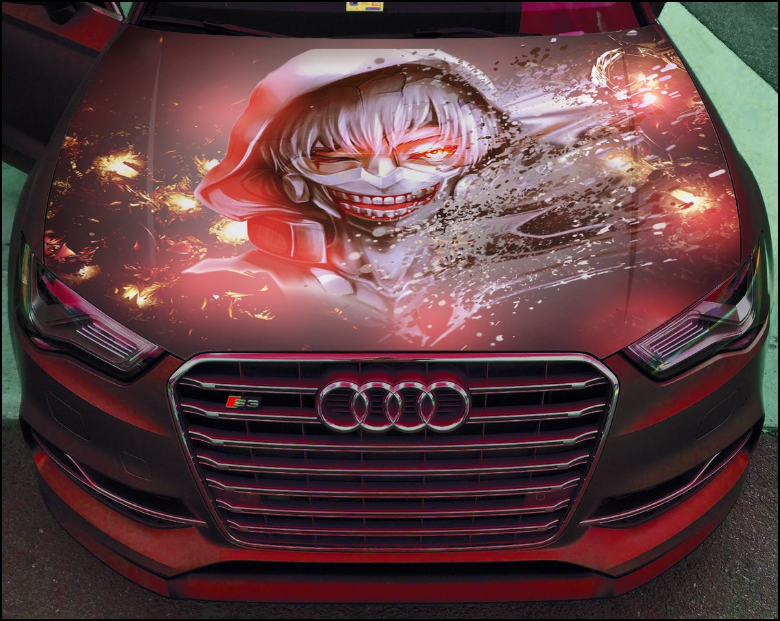 Vinyl Car Hood Wrap Full Color Graphics Decal Tokyo Ghoul St - Inspire ...