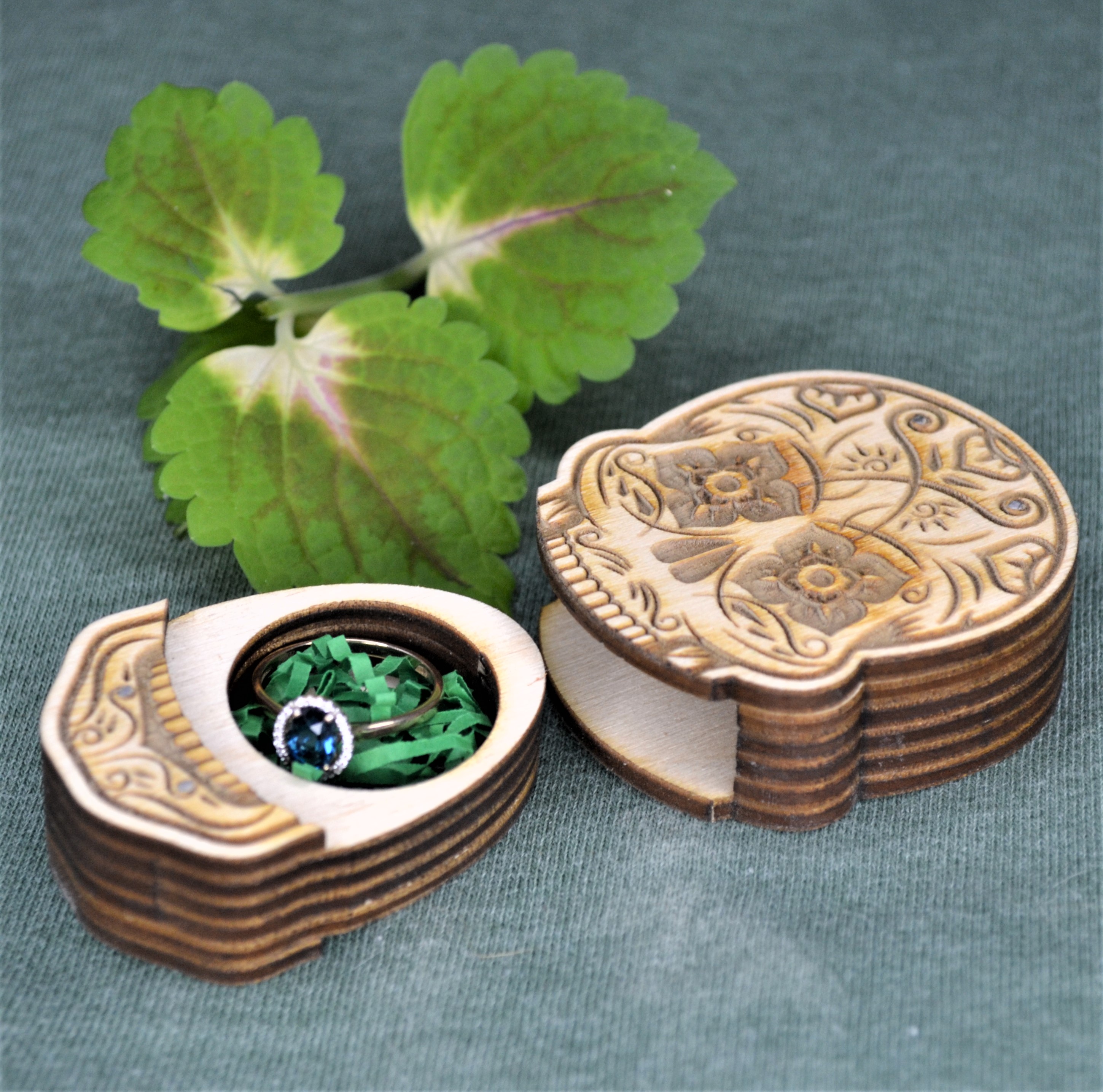Unique jewelry ring box "Sugar Skull 4". Ready cdr, dxf, ai, | Inspire ...