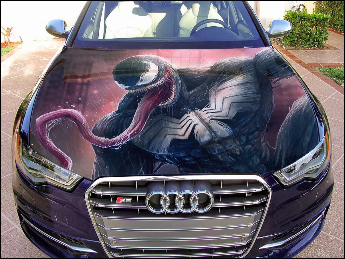 Vinyl Car Hood Wrap Full Color Graphics Decal Venom Sticker | Inspire ...