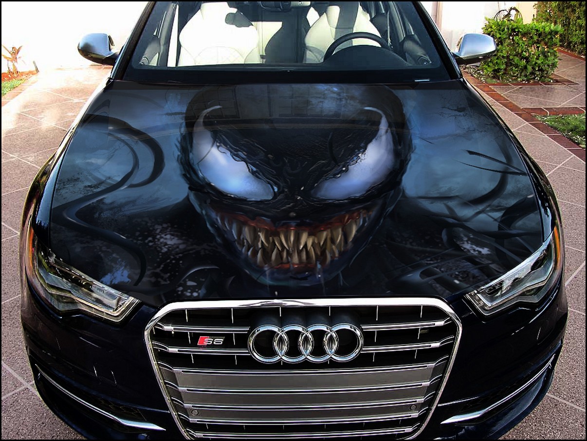 Vinyl Car Hood Wrap Full Color Graphics Decal Venom Sticker | Inspire ...