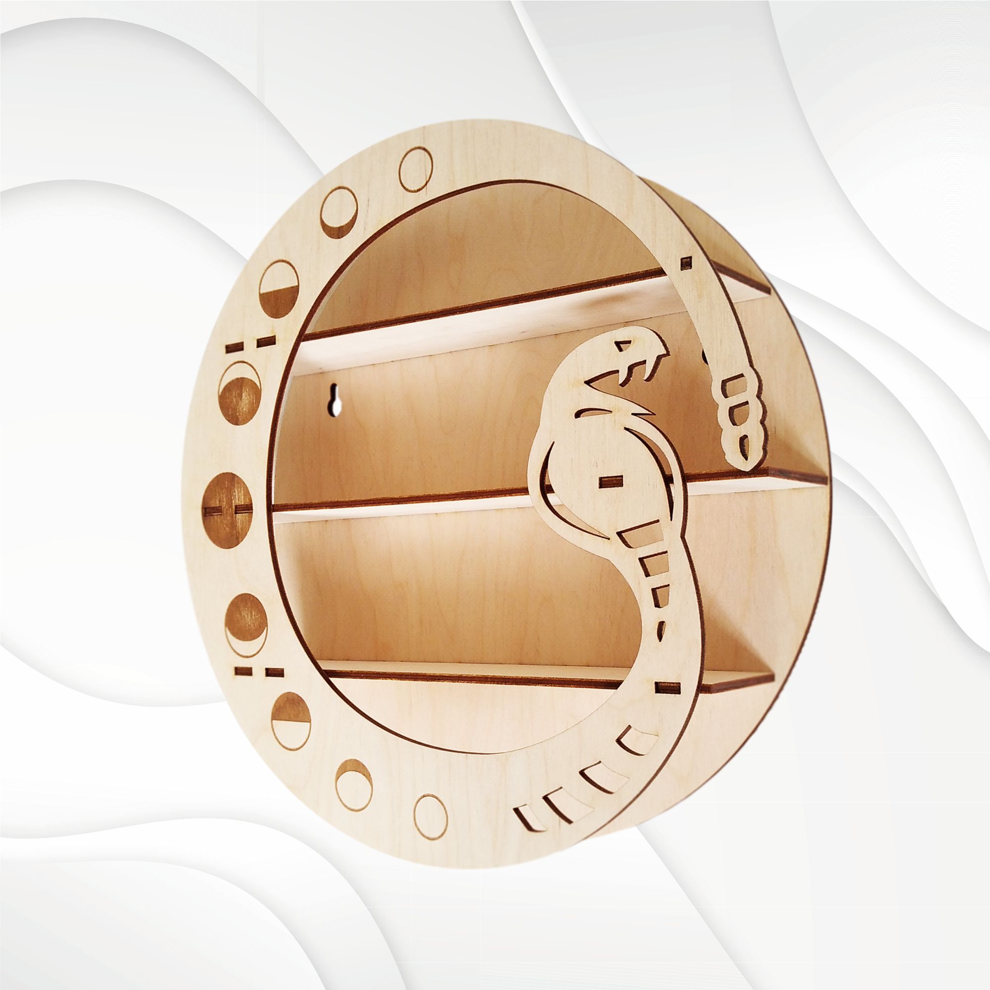 Wall shelf moon snake, svg dxf design for laser cutting. Vec - Inspire ...