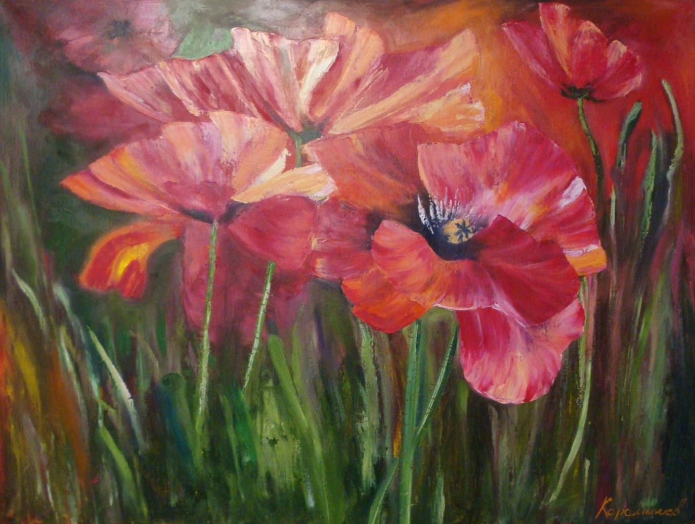 Red Poppies Wildflowers Wall Decoration 23*31 inch Flower Pi | Inspire ...