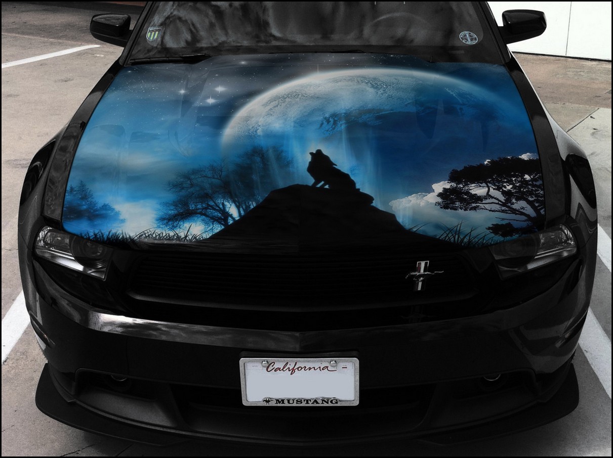 Vinyl Car Hood Wrap Full Color Graphics Decal Wolf Sticker 3 | Inspire ...