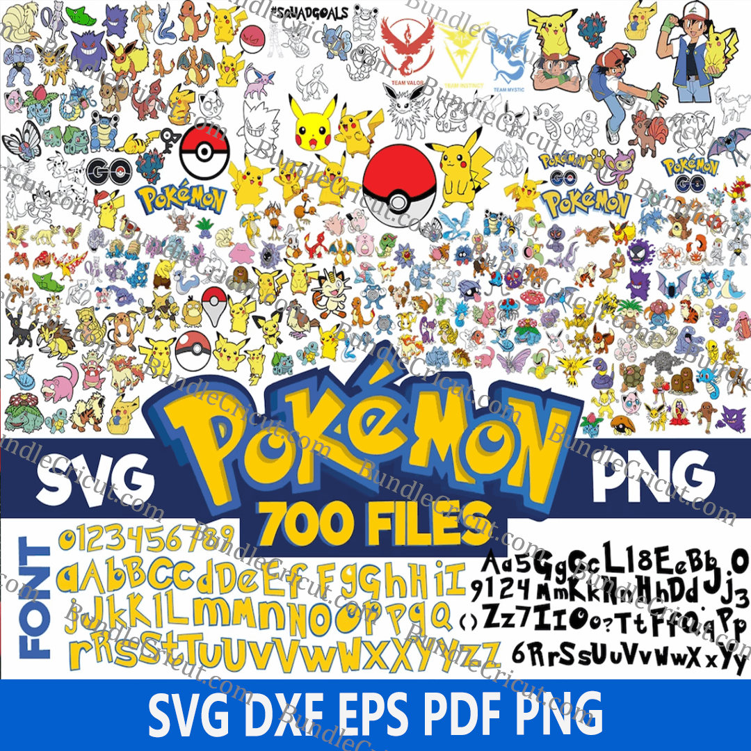 Pokemon Svg bundle,Pokemon SVG, Pokemon svg cut files for Cr | Inspire ...