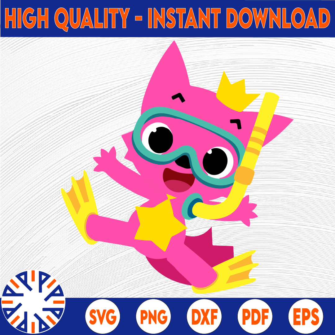 Fong svg,Pink Fong SVG, Cricut Cut files, Shark Family doo d | Inspire ...