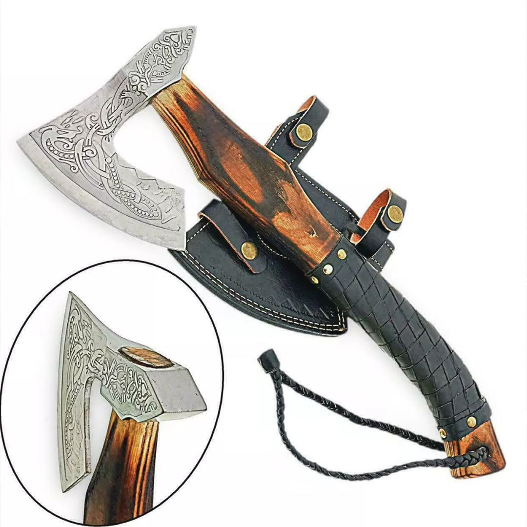 Handmade Steel Tomahawk Axe Integeral Hatchet Hunting Axe | Inspire Uplift