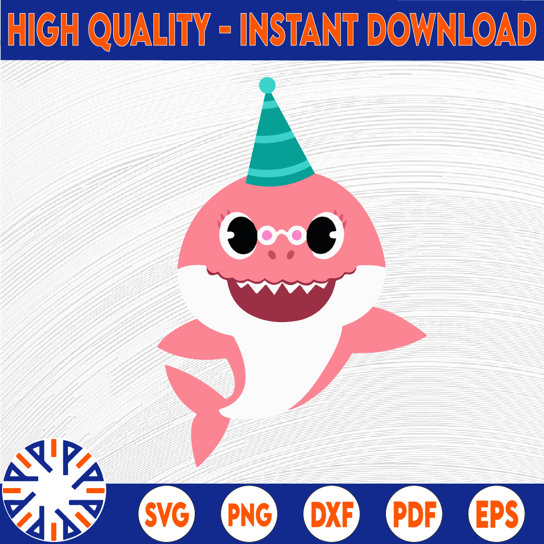 Grandma Birthday Shark SVG, Cricut Cut files, Shark Family d - Inspire ...