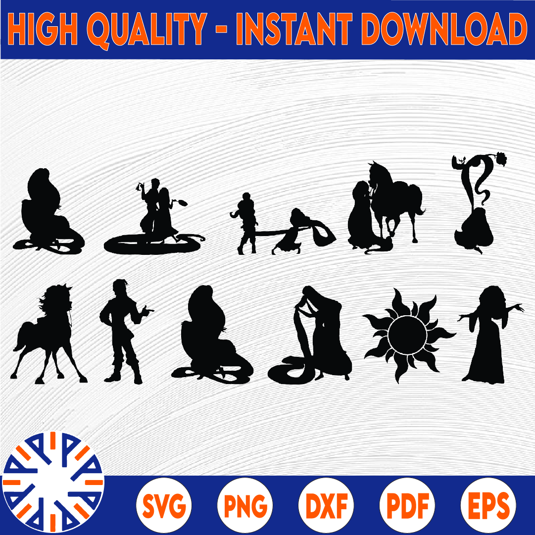 Rapunzel svg bundle, disney svg, Tangled svg, disney svg bun | Inspire ...