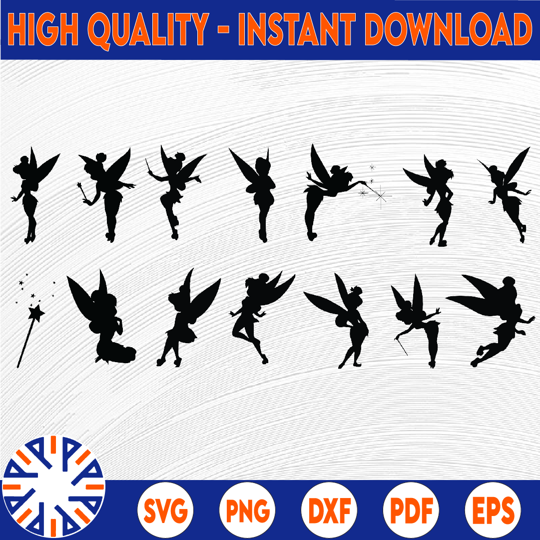 Disney's Tinkerbell svg cut files, tinkerbell silhouette svg | Inspire ...