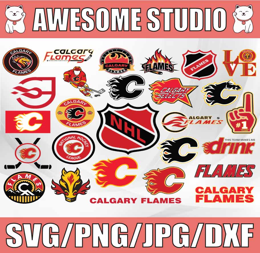 27 Files Calgary Flames Bundle Svg,NHL Svg, NHL Svg, Flames | Inspire ...