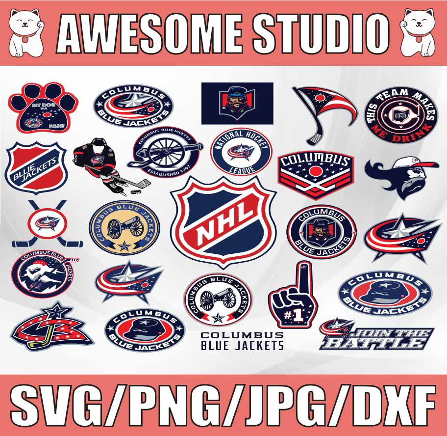 25 Files Columbus Blue Jackets Bundle Svg, Blue Jackets Svg, | Inspire ...