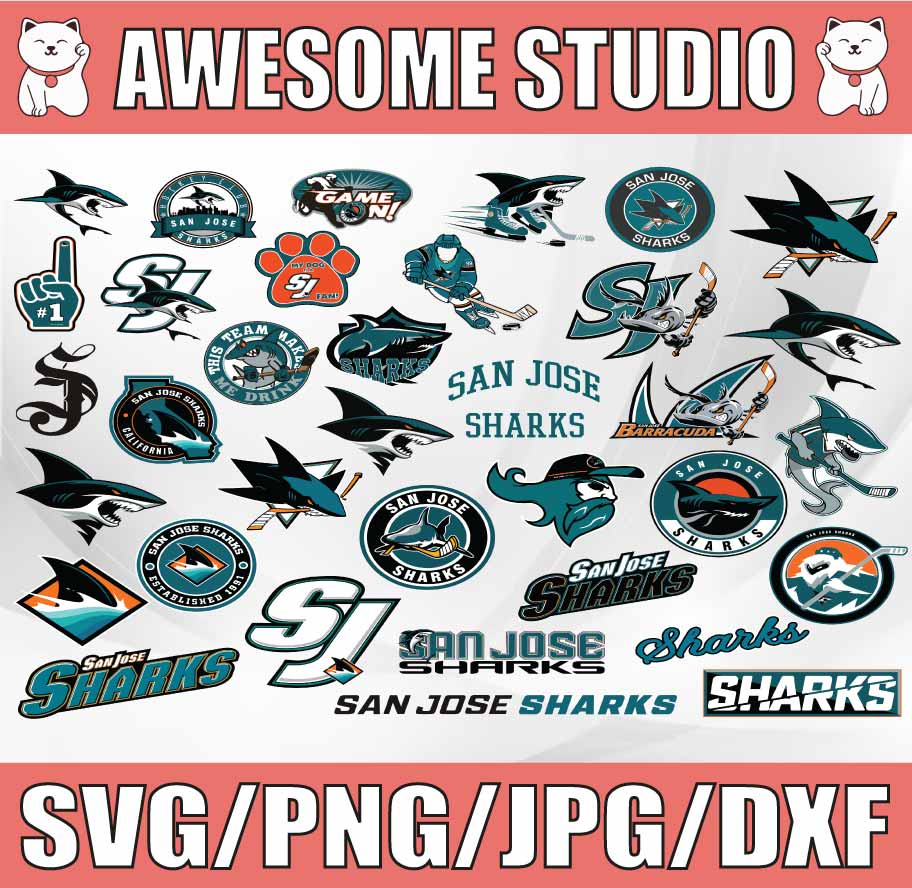 35 Files San Jose Sharks Bundle SVG, dxf, png, eps, San Jose | Inspire ...