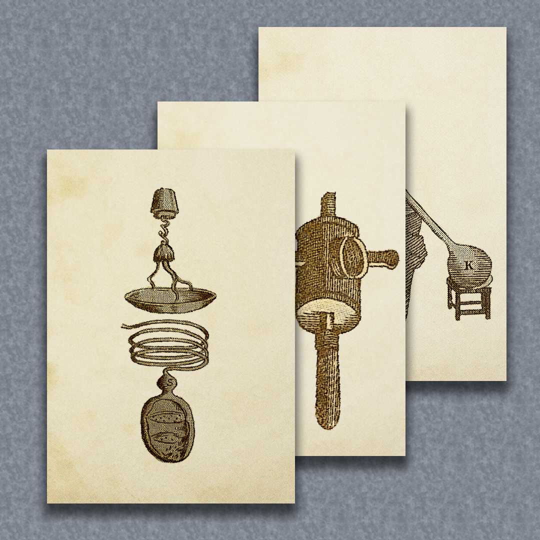 Digital wall steampunk posters medieval alchemy drawings | Inspire Uplift