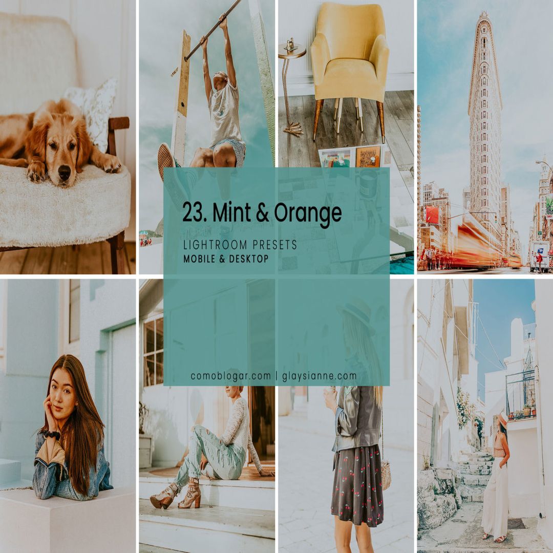 Mint & Orange Mobile & Desktop Presets | Inspire Uplift