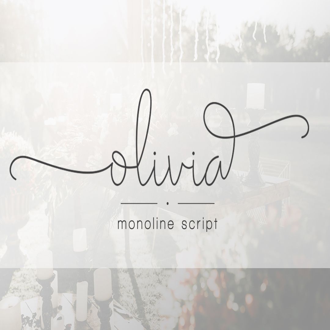 Olivia – Elegant Monoline Script Trending Fonts - Digital Fo | Inspire ...