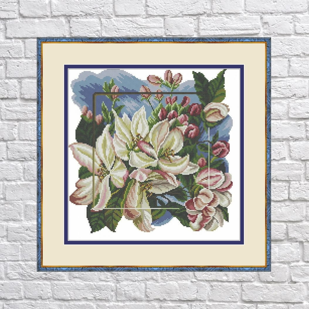 Magnolia - Cross Stitch PDF Digital Pattern | Inspire Uplift