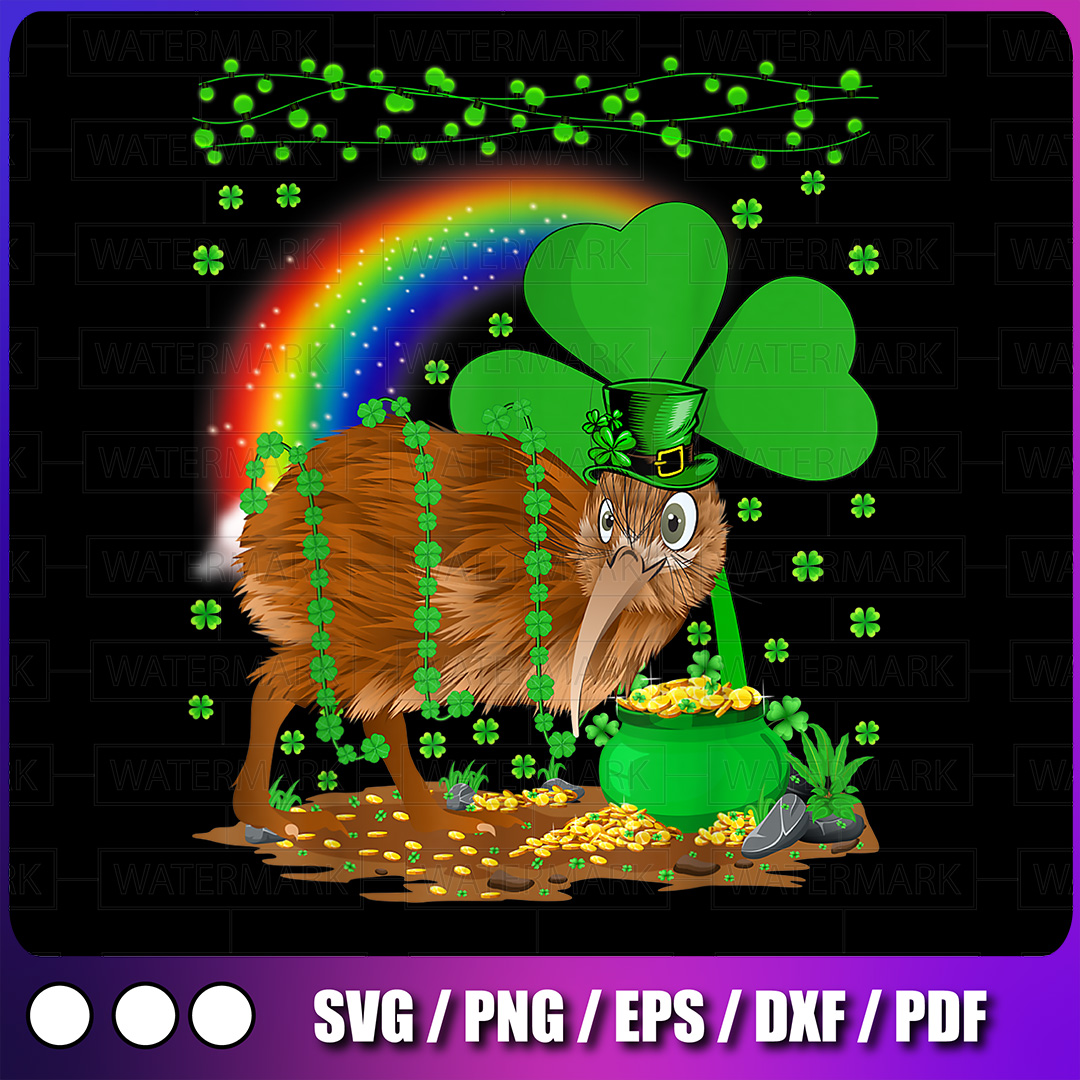 Kiwi Bird Lover Shamrock Png, Rainbow Kiwi Bird St Patrick's | Inspire ...