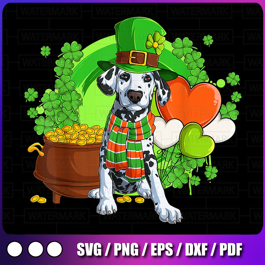 Lucky Dalmatian St. Patricks Day PNG, Dalmatian Cute Png, St | Inspire ...