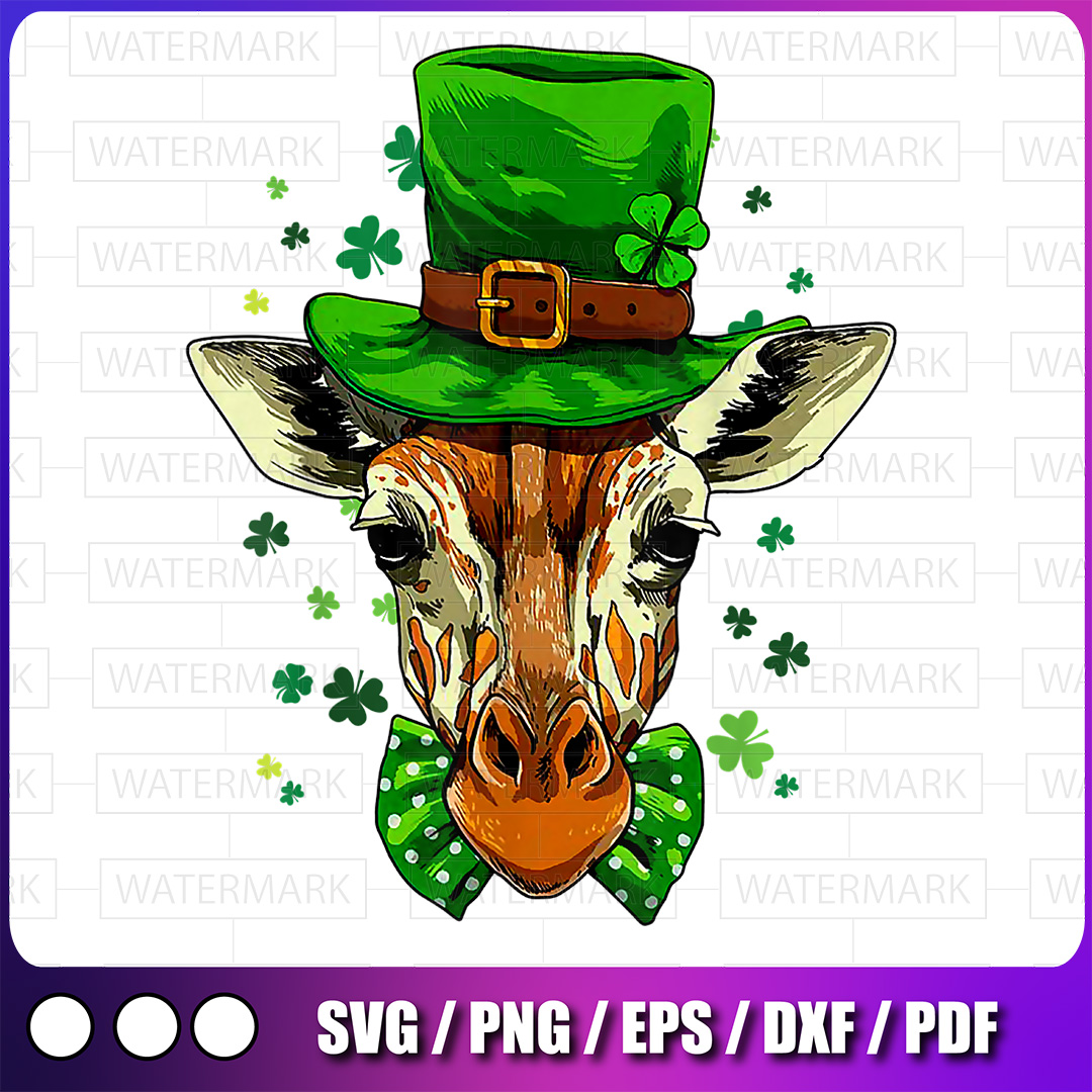 Irish Leprechaun Giraffe PNG, Shamrock St Patrick Day Png, P - Inspire ...