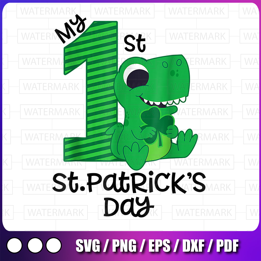 My 1st T-rex Dinosaur PNG, Saint Patrick Day Png, St Patrick - Inspire Uplift