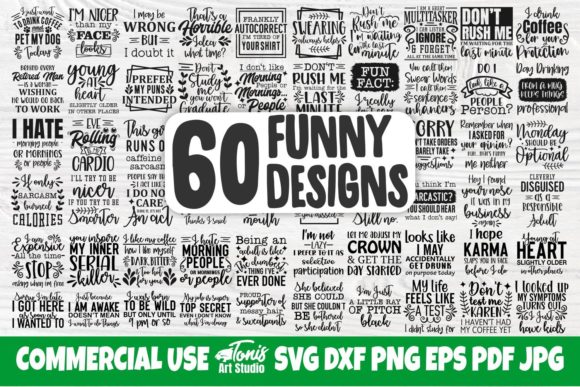 Funny Quotes Svg Bundle | 60 Designs - Inspire Uplift