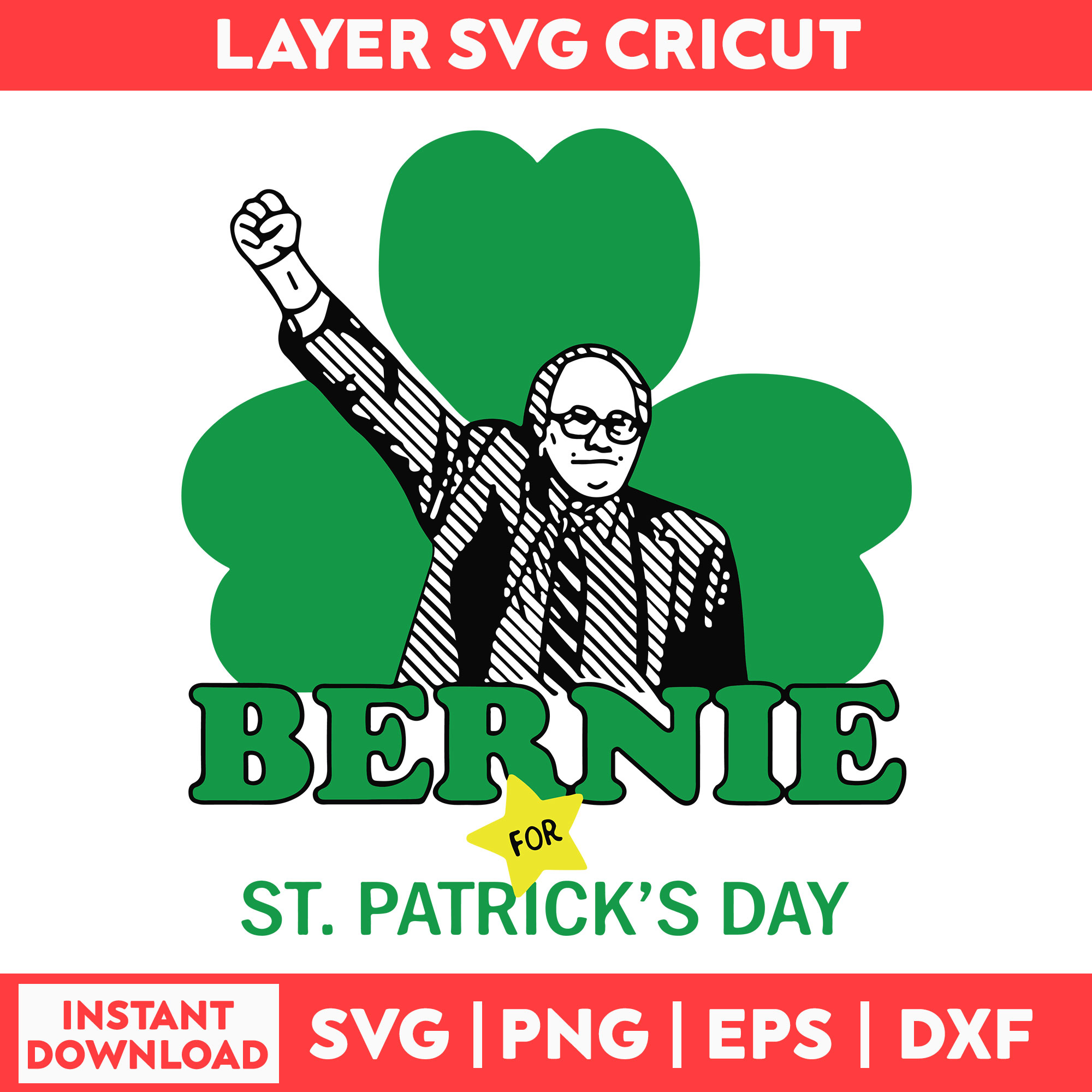 Bernie St Patricks Day Greeting, Happy St Patricks Day Png, - Inspire ...