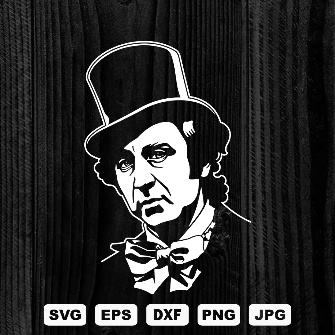 Willy Wonka SVG Cutting Files, Actor Digital Clip Art, Gene - Inspire ...