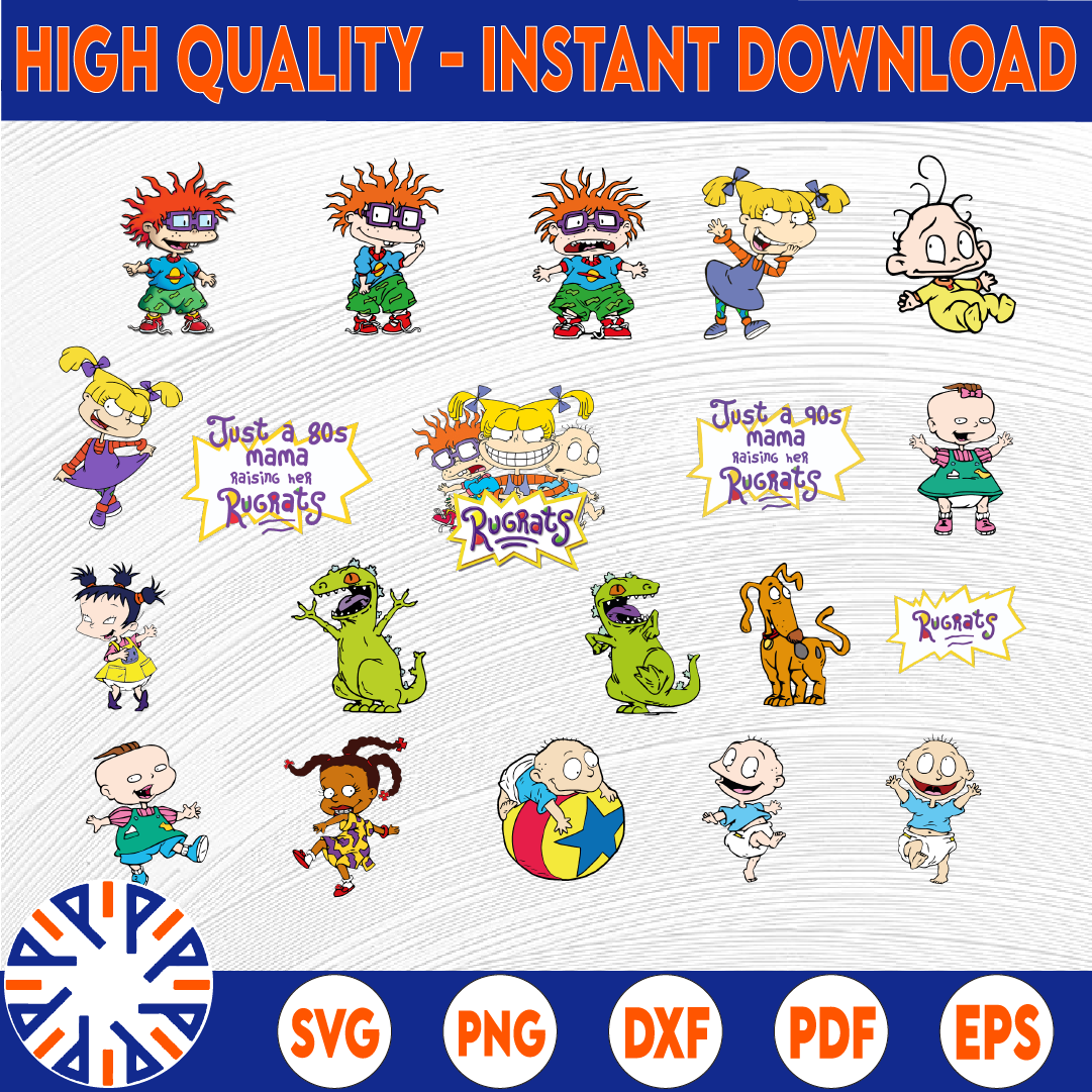 Rugrats svg bundle, Rugrats vector cricut silhouette cutting | Inspire ...
