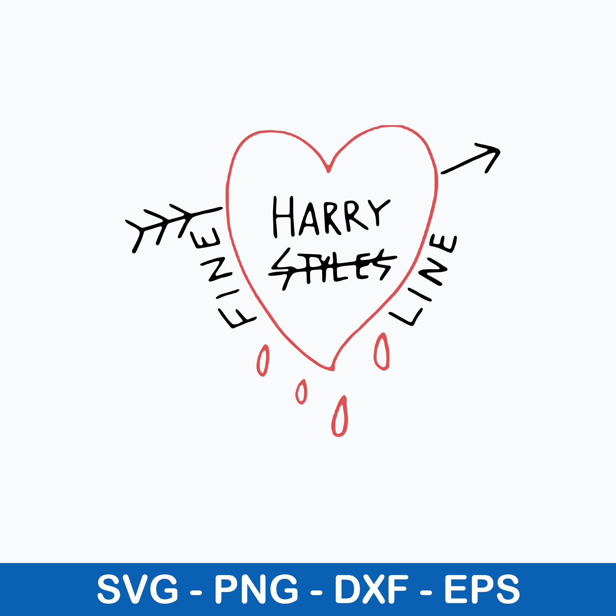 Harry Style Fine Line Svg, Harry Style Heart Svg, Png Dxf Ep | Inspire ...