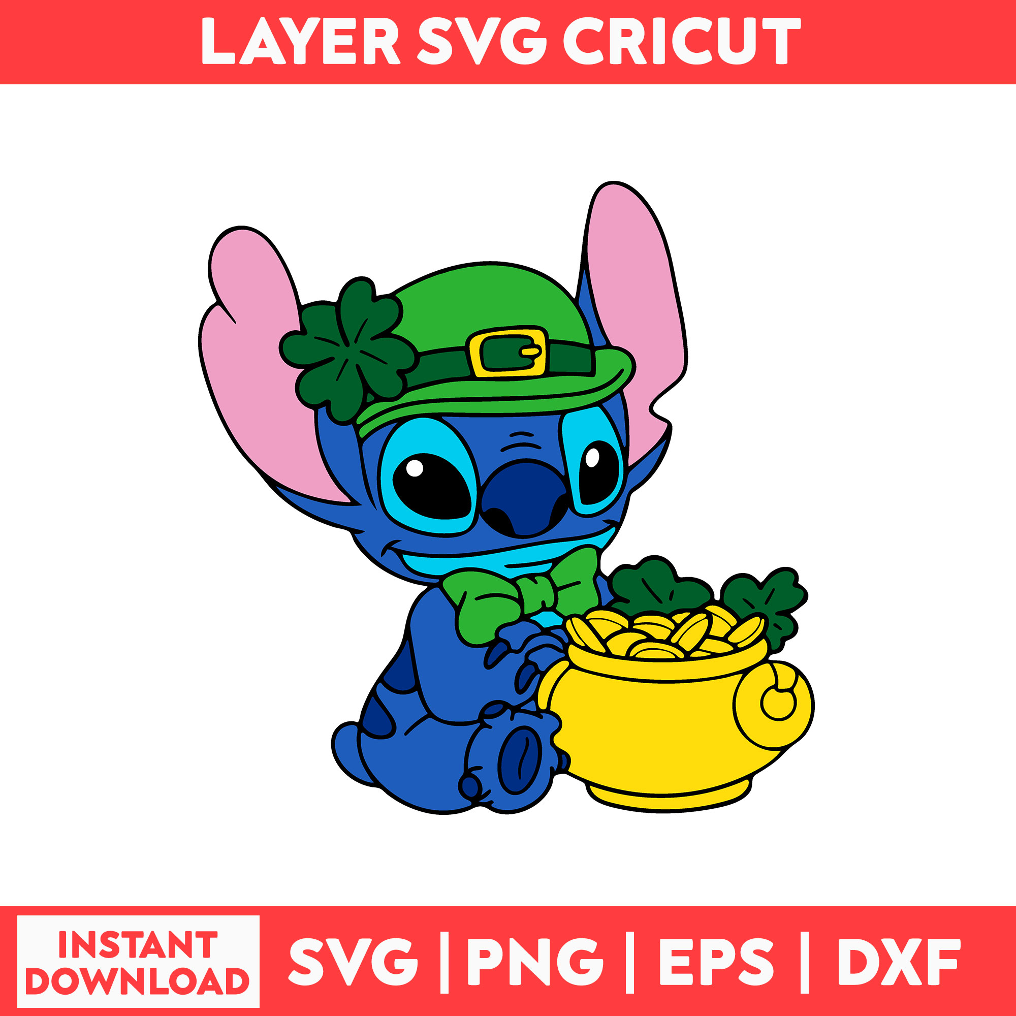 Stitch St Patricks Day Greeting, Happy St Patricks Day Png, | Inspire ...