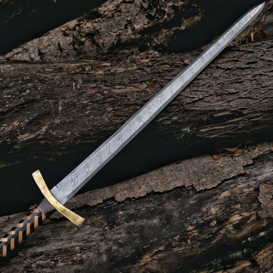 Viking Sword Gift Viking Mythology Damascus Steel Custom Han | Inspire ...