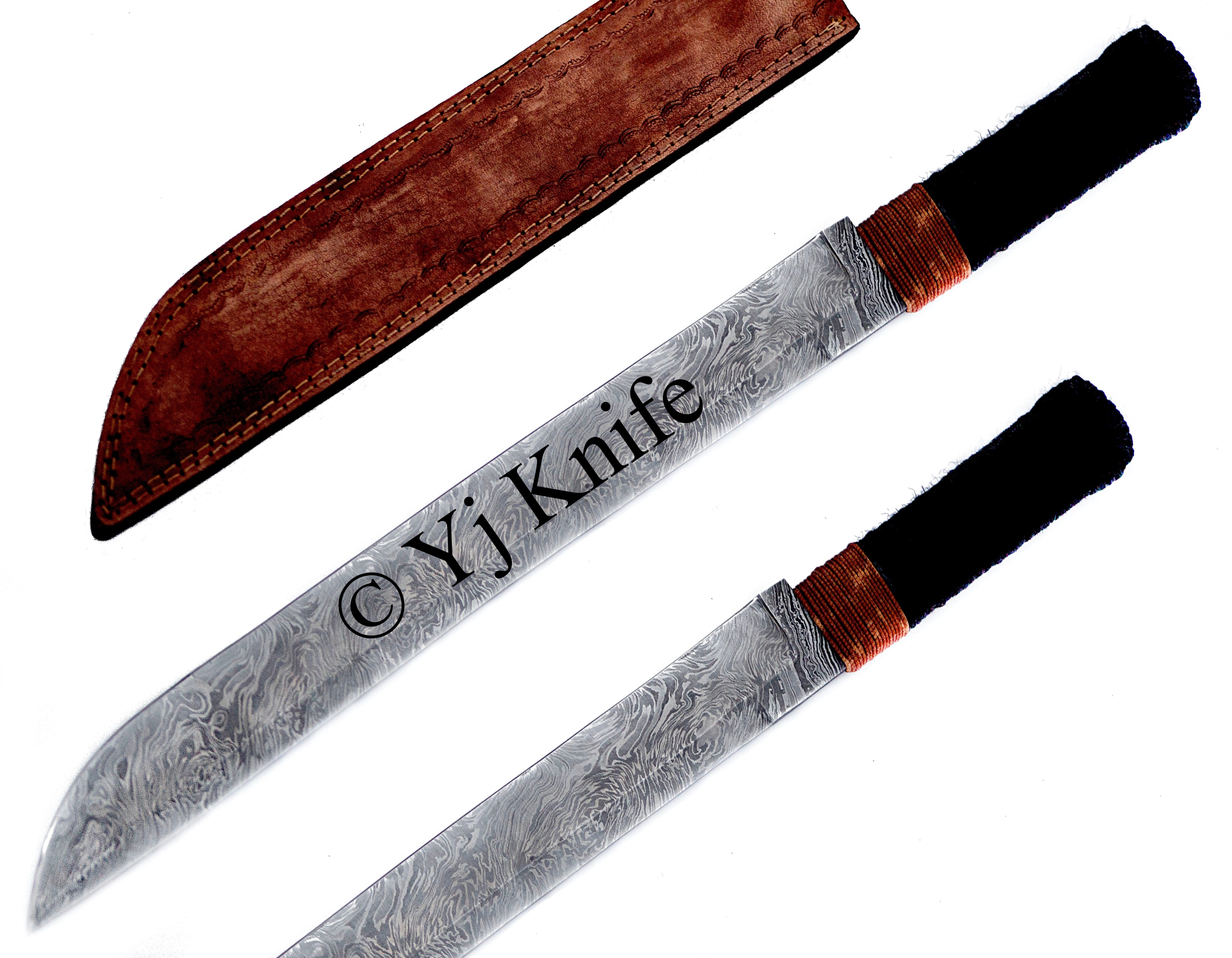 Handmade Damascus Steel Battle Ready Combat Tapanga Machetes | Inspire ...