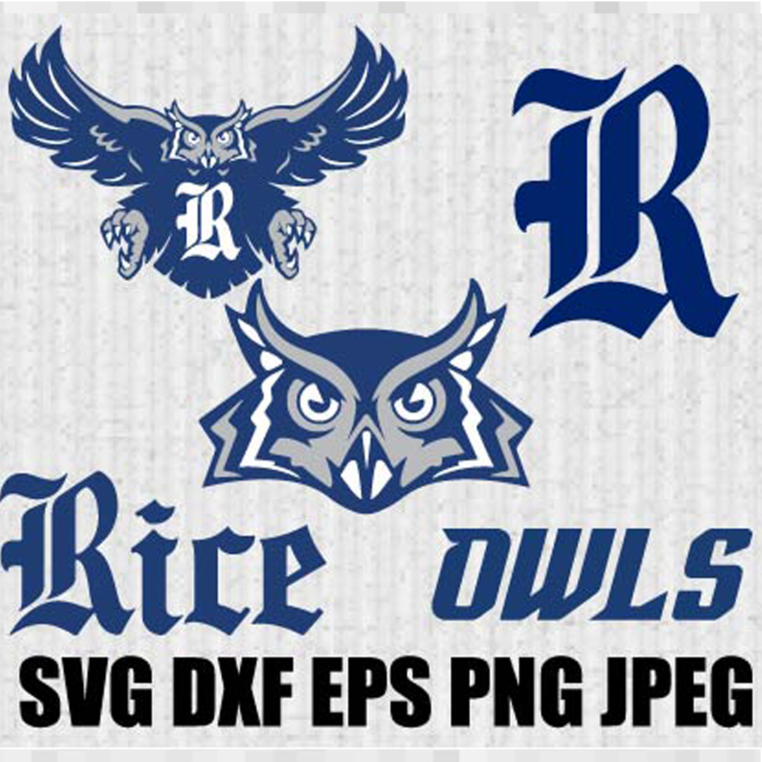 Rice Owls SVG PNG JPEG DXF Digital Cut Vector Files for Sil - Inspire ...