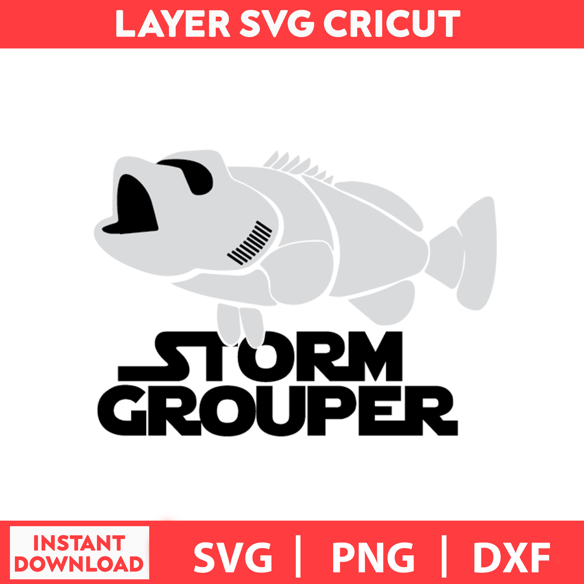 Storm Grouper Charecters Svg, Mandalorian Svg, Darth Vader S | Inspire ...