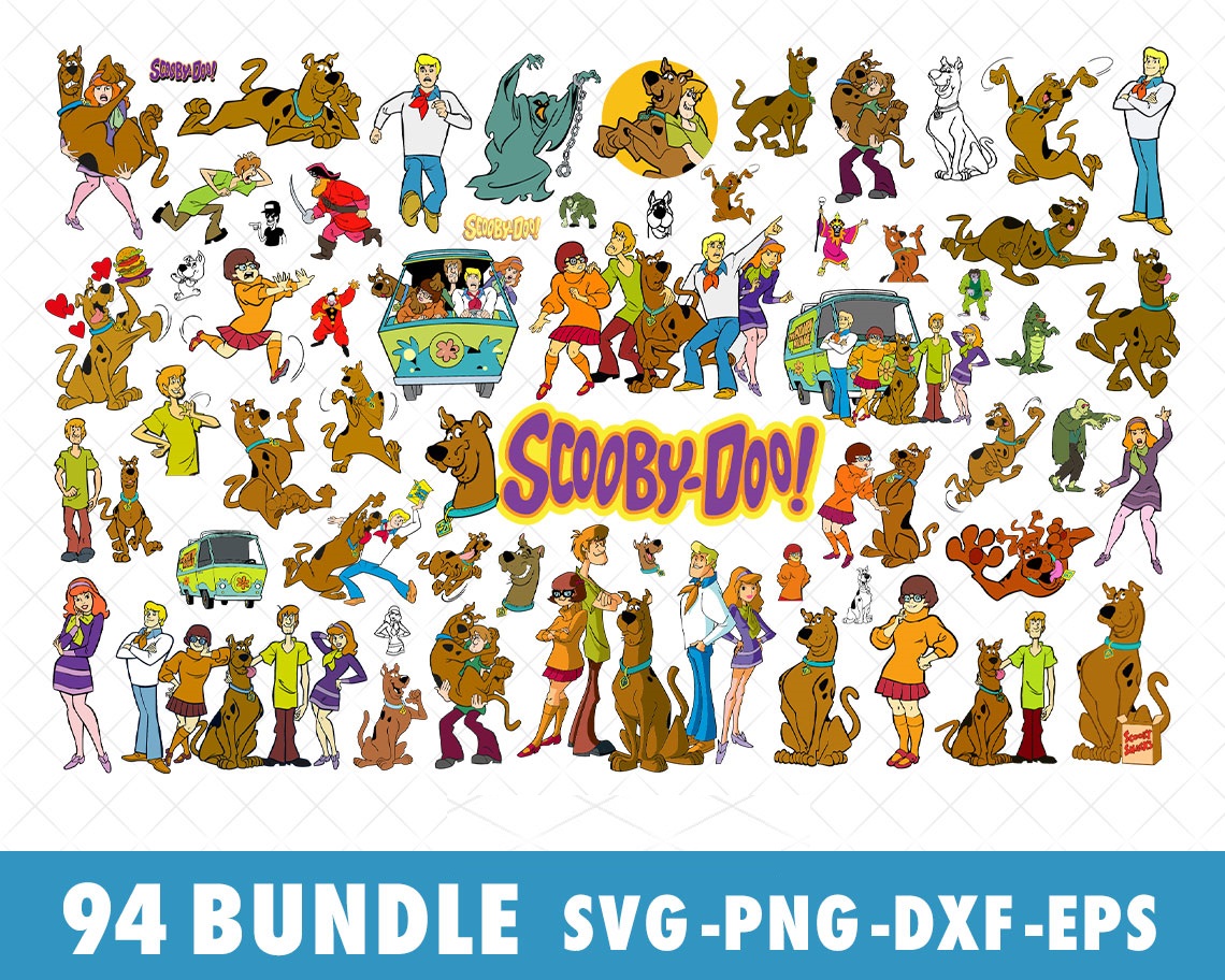 Scooby Doo SVG Bundle Files for Cricut, Silhouette, Scooby D | Inspire ...