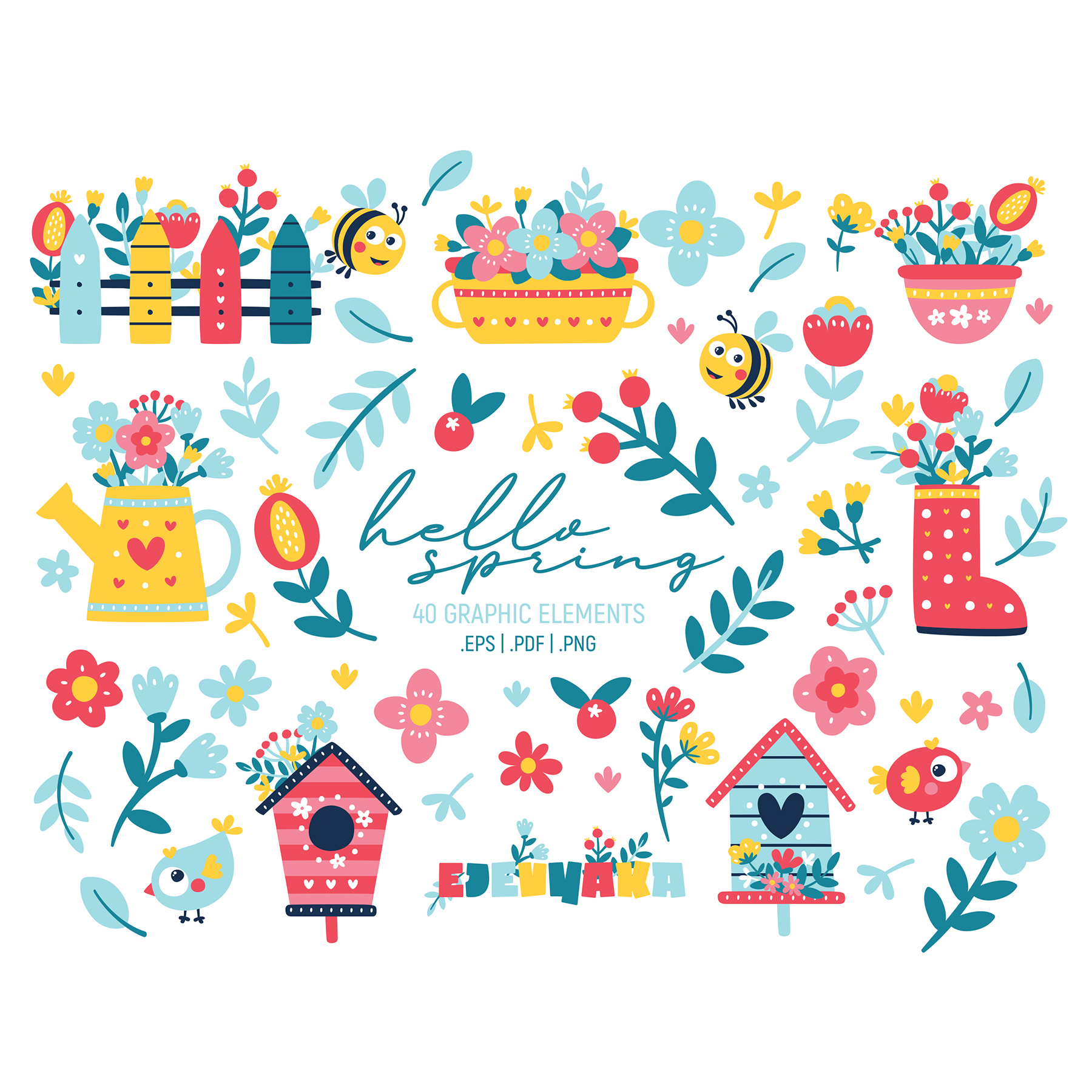 Spring Clipart, Floral Clipart, Floral PNG, flower clipart, | Inspire ...