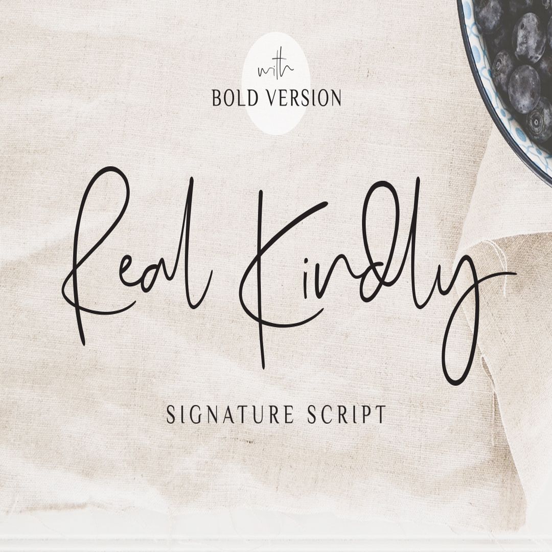 Real Kindly – Signature Script Trending Fonts - Digital Font | Inspire ...